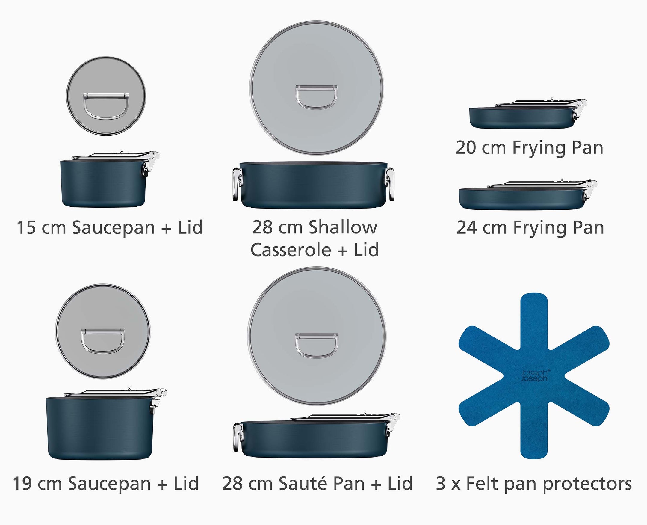 Space 6-piece Non-Stick Cookware Set | Joseph Joseph AU