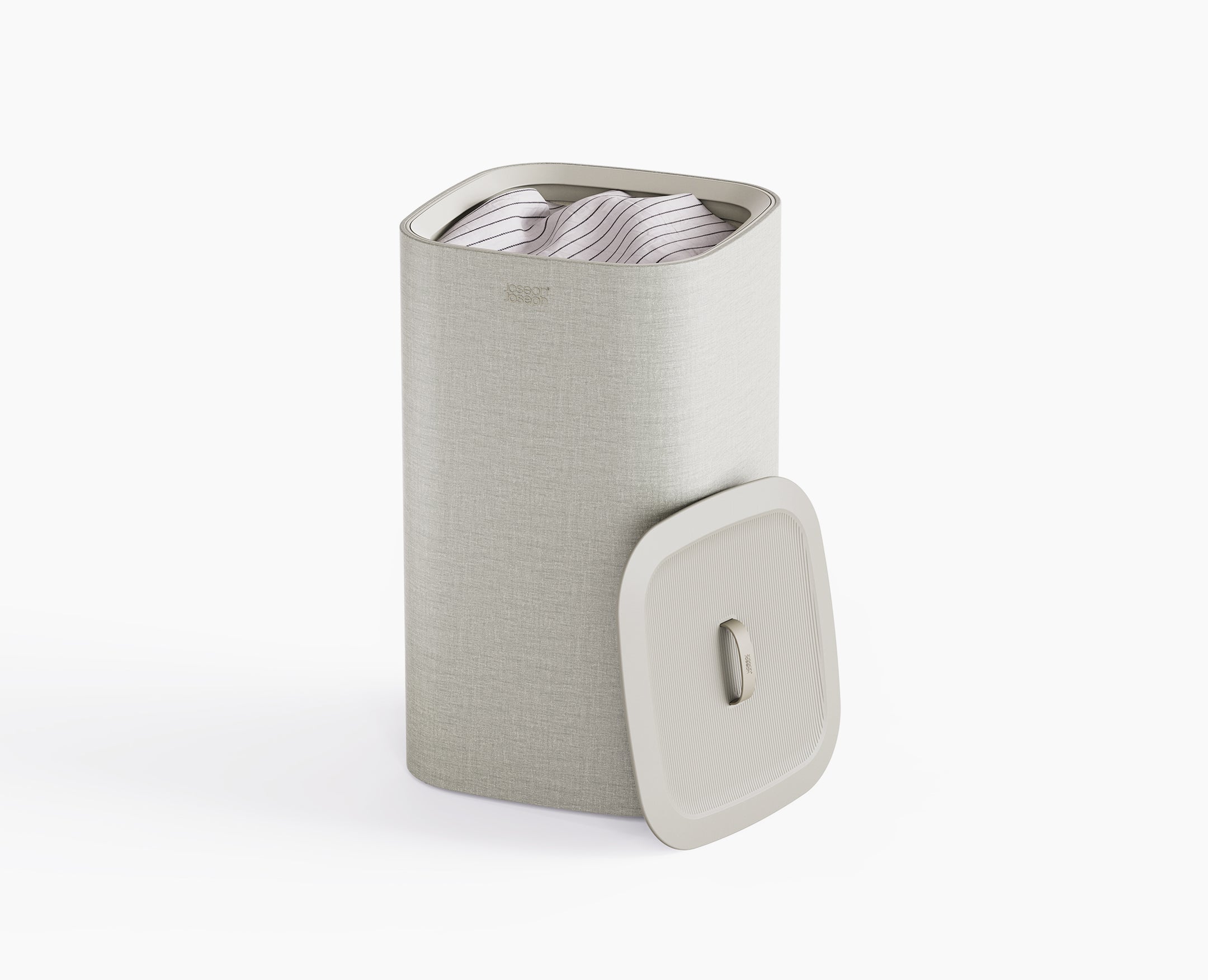 Luxury Single Laundry Basket 60L in Ecru | Joseph Joseph AU