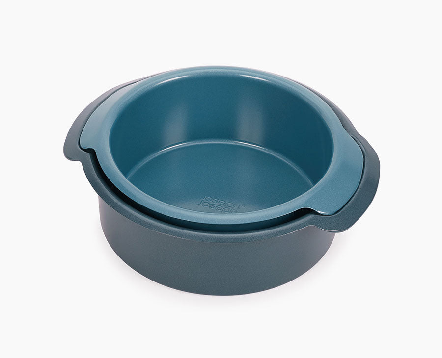 Bake 2-piece Blue Round Cake Tin Set | Joseph Joseph AU