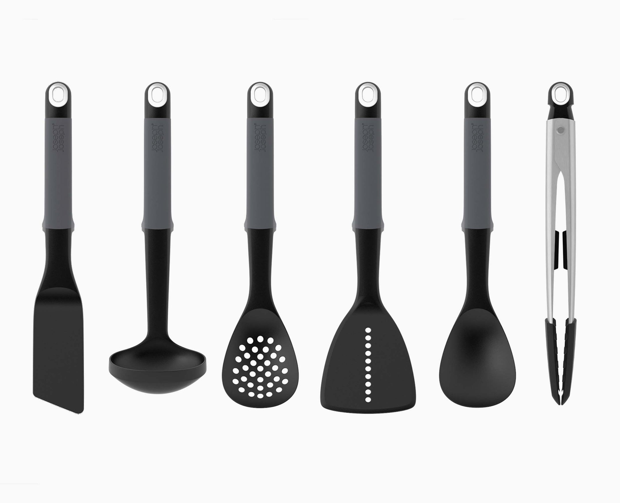 6-piece Utensils Carousel Set with Tongs - Grey | Joseph Joseph AU